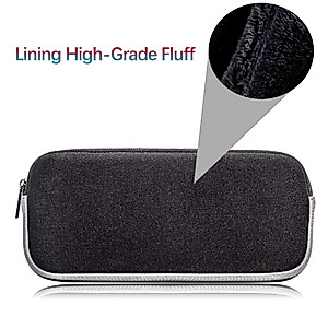 Carrying Case for Nintendo Switch with Transparent Hard Shell & Switch Screen Protector Dual Protection Large Capacity Deluxe Travel Storage Pouch Case for Nintendo Switch Console & Accessories-Black