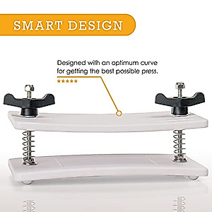 Extra Firm Tofu Press - by Healthy Express - Premium curved plates for superior pressing results on Firm and Extra Firm tofu. Perfect Press every time!