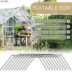 Mini Greenhouse Clips for Hanging - 100Pcs Stainless Steel Clips Green House Accessory Wire Clamp Clip pack for Harbor Freight Replacement Greenhouse Cover - Shade Clips Greenhouse Accessories