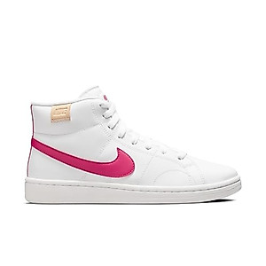 Nike Women's Low Sneakers, White White Rush Pink White Onyx, 8.5 US
