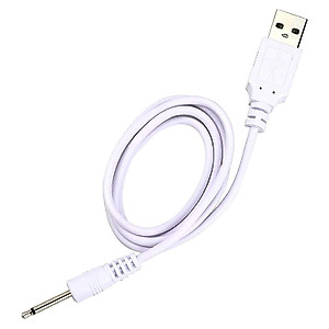 Coeuove Massager Replacement Dc Charging Cable - USB Charger Cord - 2.5mm (White) - Fast Charging