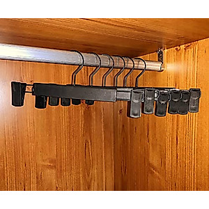 Pants Hangers with Clip 20 Pcs, Rotatable Hook, Durable and Sturdy Skirt Hangers Suit for Jeans, Socks