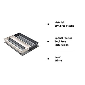 OXO Good Grips Kitchen Drawer, Expandable Long Tool Organizer, White