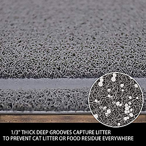 SHUNAI Dog Mat for Food and Water Under Bowl and Feeder, 35 x 24 Inches Large Dog Bowl Life Food Pet Mats for Dogs and Cats, Silicone Non Slip for Floors, Easy to Clean