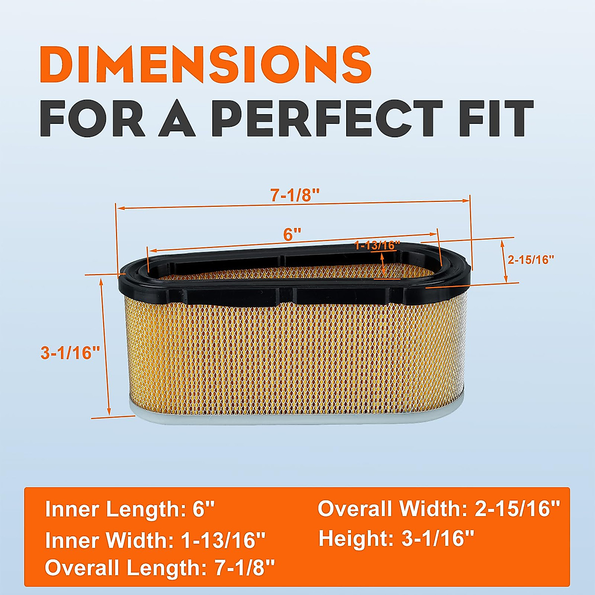 HIPA (Pack of 2) 496894S 496894 493909 Air Filter 272403S 272403 Pre Filter compatible with 12.5-17 HP 5053K Lawn Mower