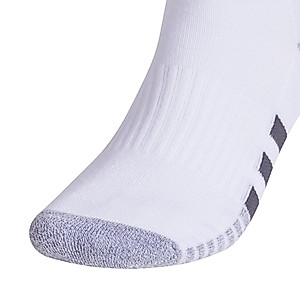 adidas Men's Cushioned Low Cut Socks (3-Pair), White/Grey/Onix Grey, X-Large