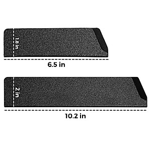 Alpen Edge Knife Guards 6.5" x 1.8" & 10.2" x 2" ABS Plastic/Felt Lined/BPA Free Universal Blade Cover Guards for Chef and Kitchen Knives, 2 PCS, Knives Not Included