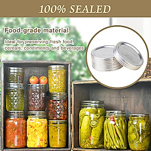 200 PCS Canning Lids Regular Mouth,2.76in Regular Mouth Mason Jar Lids,Ball Kerr Jar with Lids with Leak proof Airtight Seal Rust Proof Split,Regular Mouth Kerr Mason Jars Food Grade,Canning Food DIY