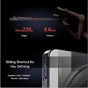 nubia Z50S Pro Cellphone - 5G Unlocked Smartphone, Qualcomm Snapdragon 8 Gen 2 Processor, 120Hz 6.78" AMOLED Display, 80W Fast Charge Android 13 Phone with 5100mAh Battery, 12GB+1TB, Black