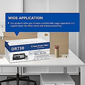 (13,000 Pages) DR-730 DR730 Black Drum Unit 1Pack Many Compatible Replacement for Brother DR730 Drum Unit DCP-L2550DW MFC-L2750DWXL HL-L2390DW HL-L2395DW HL-L2370DW/DWXL Printer (Not Include Toner)