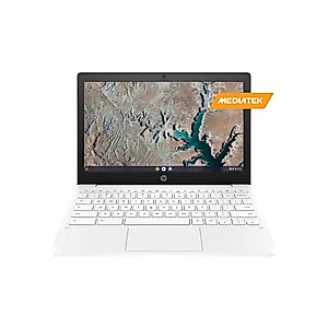 HP Chromebook 11 Laptop, MediaTek MT8183, 4 GB RAM, 64 GB eMMC, 11.6" HD Touchscreen, Chrome OS, Long Battery Life, USB-C Port, Custom-Tuned Speakers, Lightweight (11a-na0110nr, 2022, Snow White)
