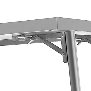 YIYIONCE Commercial Worktable & Workstation 48 x 24 In Stainless Steel Table Folding Food Workbench with 1102 LBS Load Heavy-duty Food Preparation Tables Kitchen Table for Restaurants Cafes | US STOCK