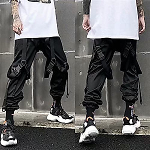 BXCNCKD Gothic Casual Pants Men's Multi -Pocket Worker Trousers Men's Casual Sports Pants (3XL,3X-Large)