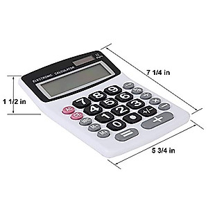 Lily's Home Jumbo 12-Digit Desktop Calculator - White