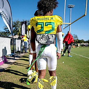 Battle Sports Novelty Football Back Plate- Lower Backplate - Rear Lower Back Protector Hard Outer Shell & Contoured Foam for Youth, Kids and Adults