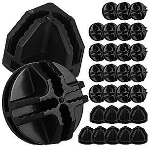 SEWACC Wire Cube Connectors 30Pcs Black Wire Grid Cube Plastic Connectors Wire Cube Organizer Connectors for Modular Closet Storage Wire Shelving