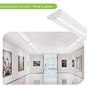 AUCHOIS 110W 8FT LED Shop Lights Ultra Slim LED Wraparound, 12600lm 5000K LED Strip Lights, 8 Foot Flush Mount Warehouse Garage Office Ceiling Light Fixture, Fluorescent Tube Replacement, ETL, 2 Pack