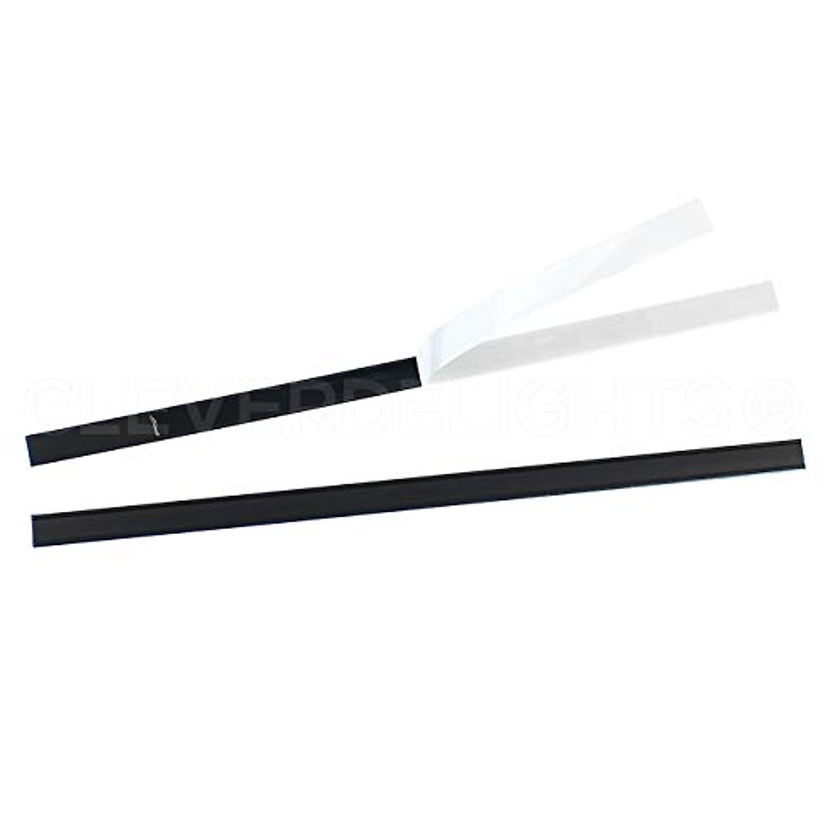 CleverDelights Peel and Stick Tin Ties - 7 Inch - Black - 100 Pack