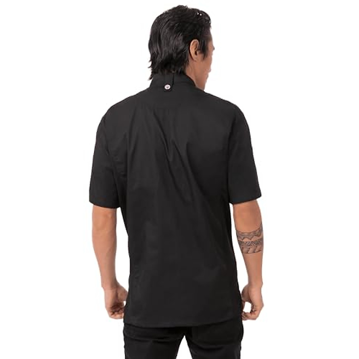 Chef Works Men's Springfield Chef Coat, Black, Large