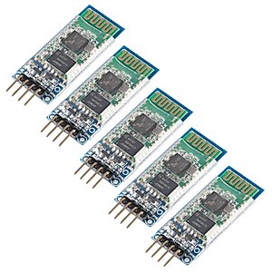 5PCS HC-06 RS232 Wireless Bluetooth Serial Port 4 Pin RF Transceiver Board Module Bi-Directional Serial Support Slave and Master Mode