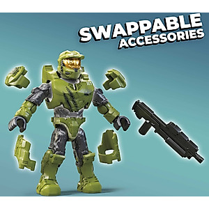 MEGA Halo Infinite Toy Building Set, UNSC Wasp Onslaught Aircraft with 406 Pieces, 4 Poseable Action Figures and Accessories, for Collectors