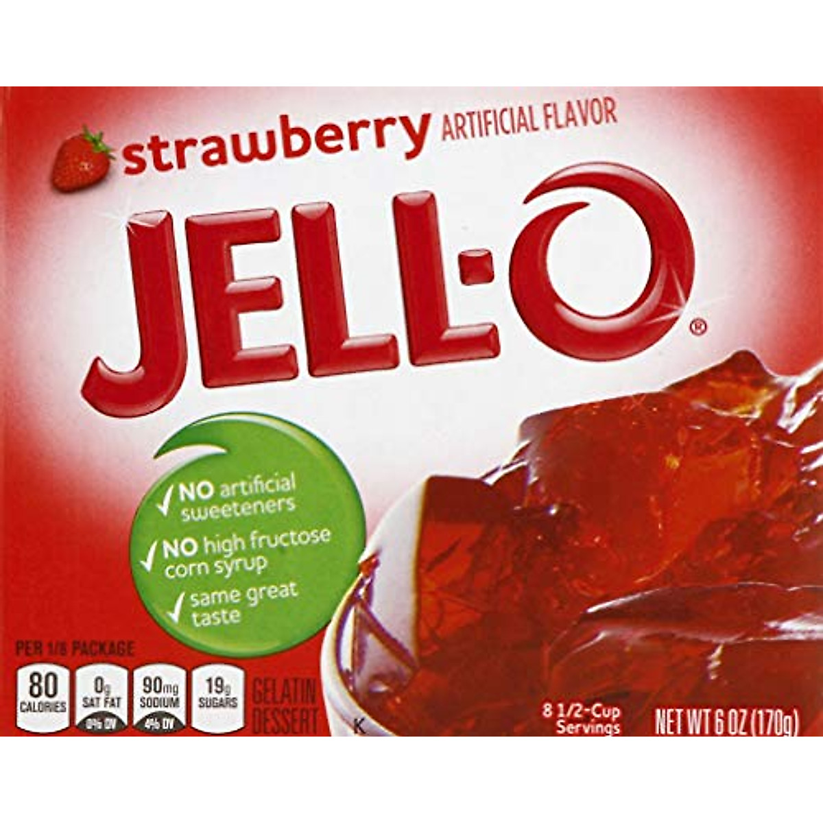 Jello Strawberry Gelatin 6oz Box