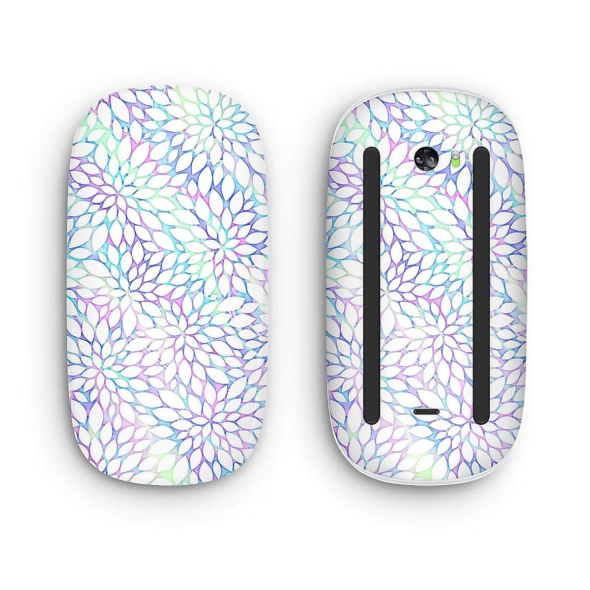 Design Skinz Iridescent Dahlia v2 Vinyl Decal Compatible with The Apple Magic Mouse 2 (Wireless, Rechargable) with Multi-Touch Surface