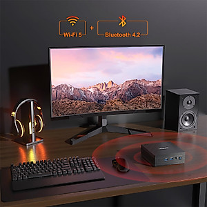 LETSUNG Mini AIR11SE Mini PC Windows 11, 6GB RAM LPDDR4 128GB M.2 SSD, up to 512GB, Mini NUC Computer with Intel Celeron N4000, Home/Business Mini Desktop Computer, WiFi5/BT4.2/HDMI