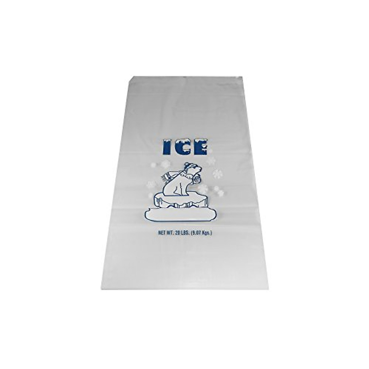 Inno-Pak 361802715 Drawstring Ice Bag, Polar Bear, 20 lb, 26" x 14" (Pack of 250)