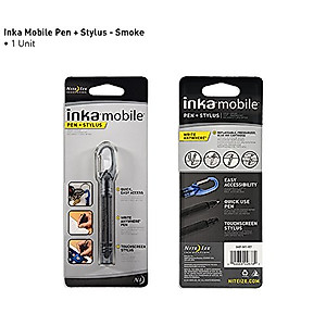 Nite Ize Inka Mobile Pen and Stylus (IMP-M1-R7),Black with blue ink