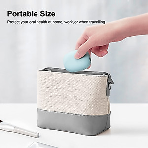 ELMWAY Toothbrush Holder, Toothbrush Cleaner Case, Portable USB Charging Toothbrush Cover with U V-C Light, Travel Toothbrush Holder