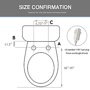 ComfyBidet Elongated Bidet Seat with Wireless Remote, Endless Warm Water and Air Dryer, Multiple Wash Modes, Deodorizer, Adjustable Self-Cleaning Nozzles, LED Light, Soft Close Lid (White)
