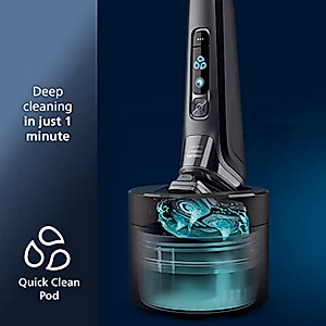 Philips Norelco 9800 Rechargeable Wet & Dry Electric Shaver with Quick Clean, Travel Case, Pop up Trimmer, Charging Stand, S9987/85