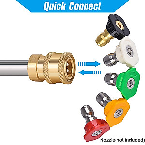 Ornem Pressure Washer Extension Wand, 17 Inch Power Washer Lance 1/4 Inch Quick Connect - Stainless Steel Power Spray Extender Wand - Power Washing Sprayer Accessories – 2 Pack