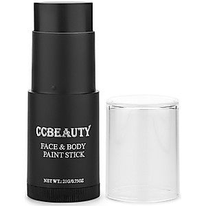 CCBeauty Eye Black Stick Baseball, Black Face Body Paint Sticks, Sweatproof Eyeblack Foodball Softball for Sports Accessories, Black Clown Skeleton Goth Face Makeup for Halloween Cosplay Costume Party