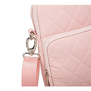 Kinmac 360 Degree Laptop Bag Full Cushioned Laptop Shoulder Bag For MacBook Air Pro 13 inch MacBook 14 inch and 13 inch-14 inch Laptop (Pink)