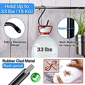 12 Pack Heavy Duty Large S Hooks, Rust-Free 5-1/2 inch S Hooks Hanger, Non Slip All-Purpose S Hook