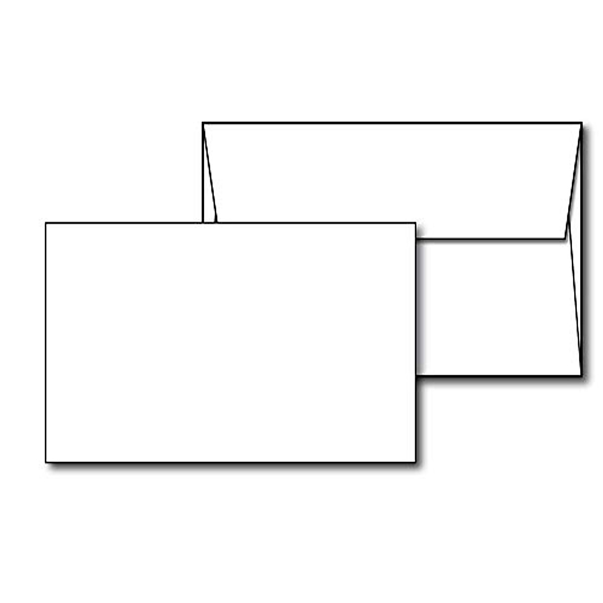 4" x 6" White Cardstock - Blank Stock for Invitations, Index or Note Cards - Heavy 80lb Cover Inkjet/Laser Printer Compatible (40 Cards with Envelopes)