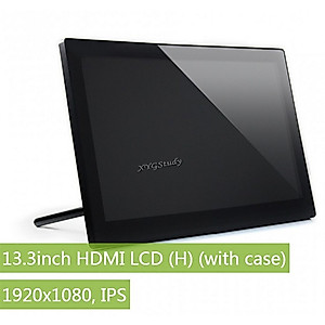 13.3inch HDMI LCD (H) (with case), IPS 1920x1080 Capacitive Touch Screen Display LCD with Panel Protection Cover Case Supports BB Black Raspberry Pi 4 3 2 Raspbian Ubuntu WIN10 IOT Mini PC @XYGStudy
