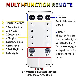 Christmas Net Lights Outdoor 9.8ft x 6.6ft 198 LED Mesh String Lights with Remote 8 Modes Plug in Warm White Fairy Net Lights for Garden Bushes Wedding Halloween Xmas Tree Decorations(Connectable)
