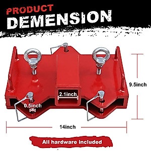 ELITEWILL 2" Trailer Hitch Receiver Forklift Towing Attachment Fit for Dual Pallet Forks