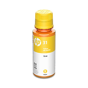 HP 31 | Ink Bottle | Yellow |Up to 8,000 pages per bottle|Works with HP Smart Tank Plus 651 and HP Smart Tank Plus 551 | 1VU28AN