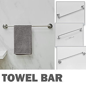 Bathroom Towel Bar Holder Sets, 5-Piece Brushed Nickel Bathroom Hardware Set, Stainless Steel Bath Accessories Kit Wall Mounted