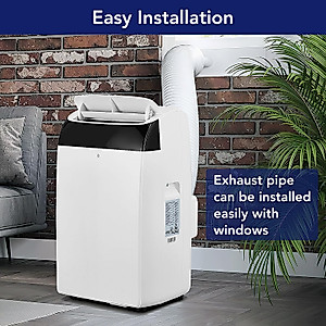 14,000 BTU Portable Air Conditioner Powerful Cooling up to 750 Sq.Ft, 3-in-1 AC Unit with Dehumidifier & Fan Mode Efficient Energy Saving, Ultra-Quiet, Remote Timer Control For Home, Office, School