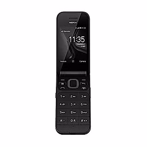 Nokia 2720 Flip 4G 2.8" Dual-core 2 MP Snapdragon 205 Phone, GSM Unlocked Chinese Model, No Warranty (Black)