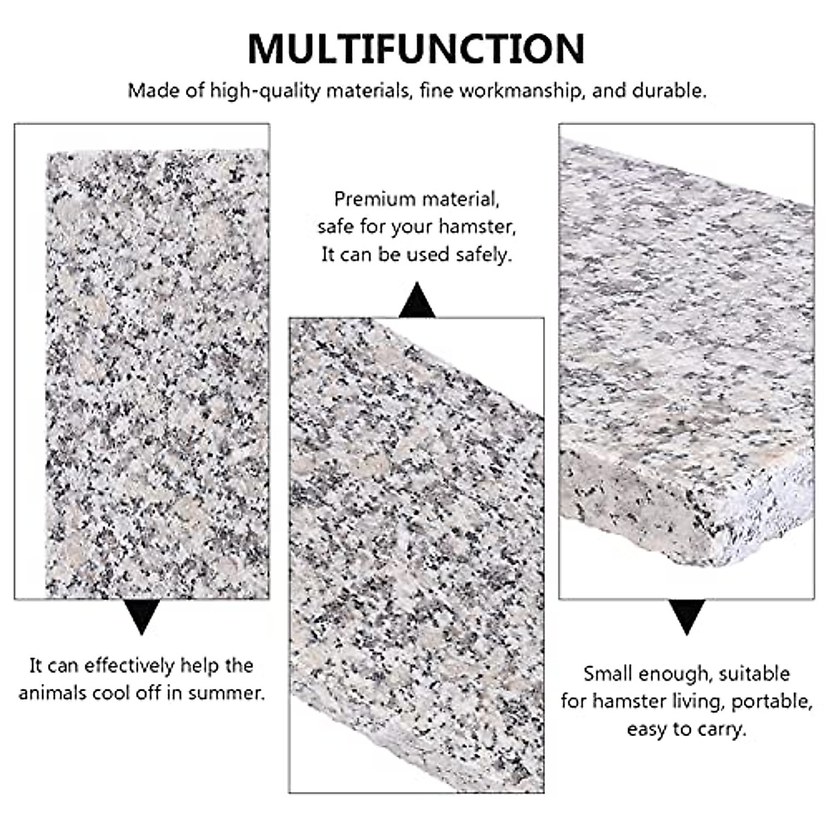 Mipcase Pet Cool Plate Chinchillas Ice Bed Summer Pet Pad Natural Hamster Cooling Hamster Cooling Granite Slab Hamster Cooling Board Pad- Marble Pet Cooling Mat Cool Pet Cushion Summer Marble Board