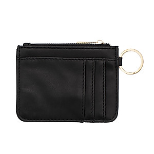 XOXO Women’s Wallet Mini Black Vegan Leather Quilted Pattern Key Card Id Coin Case, XW321356G-42-A02
