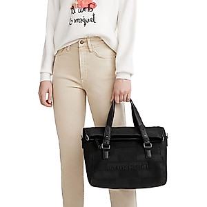 Desigual woMens Casual Hand Bag, Black, U US