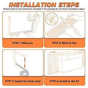GCGOODS Window AC Side Panels with Double Layer, Insulation Window Air Conditioner Side Panel Kit, Ajustable Fits Up to 17 inch H x 10 inch W, 2 Pack