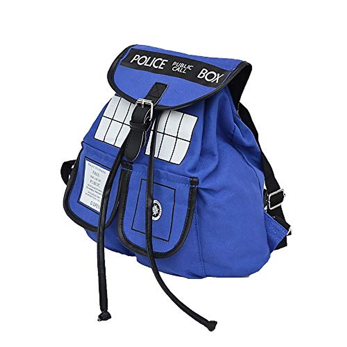 HAMIQI Doctor Who Cosplay Police Box Fashion Casual Backpack Practical Canvas Bag Anime Travel Backpack Shoulder Bags Sports Backpack Student Schoolbag